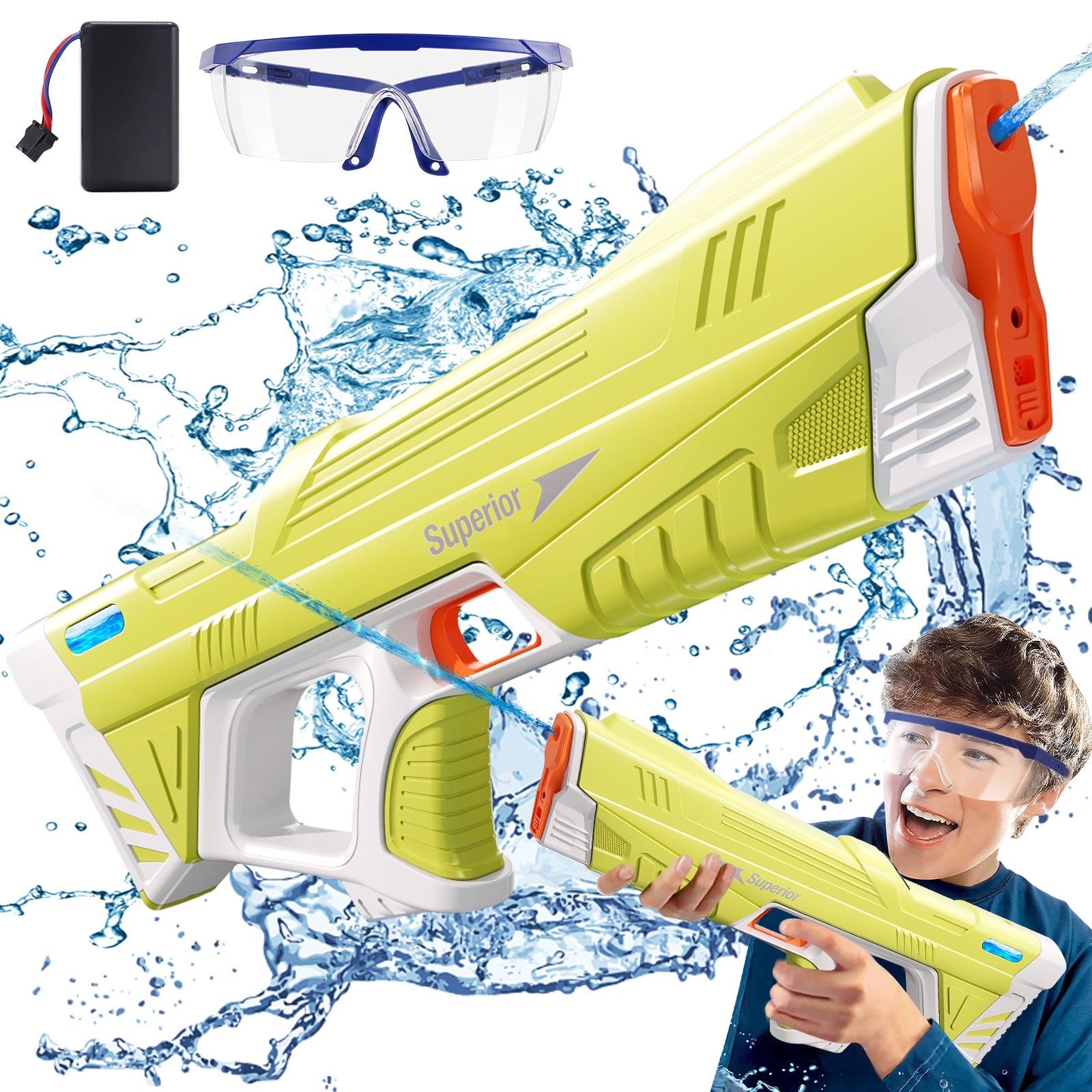 Skirfy Electric Water Gun,Pool Beach Outdoor Party Toys Kids Ages 8-12 ...