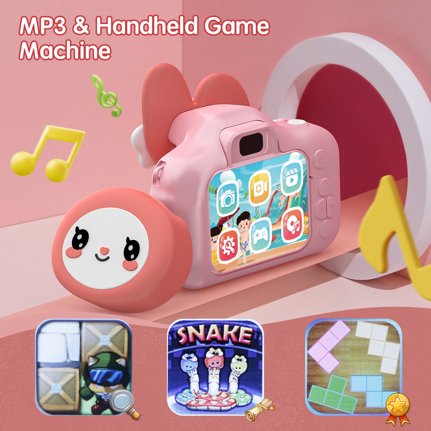 Kids Camera,1080P HD Kids Digital Camera with 32G TF Card,Pink Cameras ...